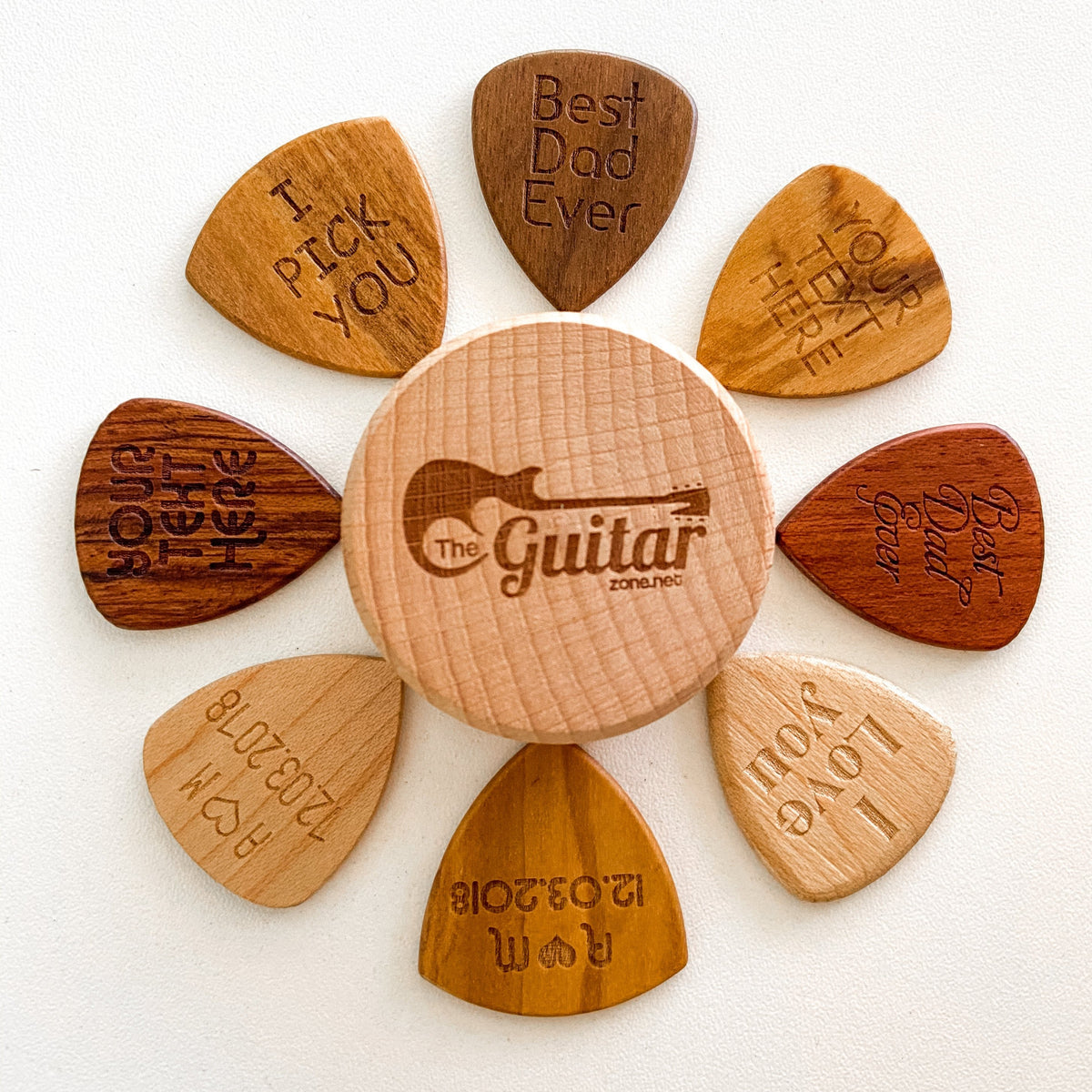 Beautiful Customized Wood Name Pick – The Guitar Zone